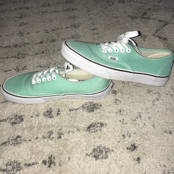 Vans | Shoes | Vans Mint Green Sneakers Size 85 Women Mens 7 | Poshmark